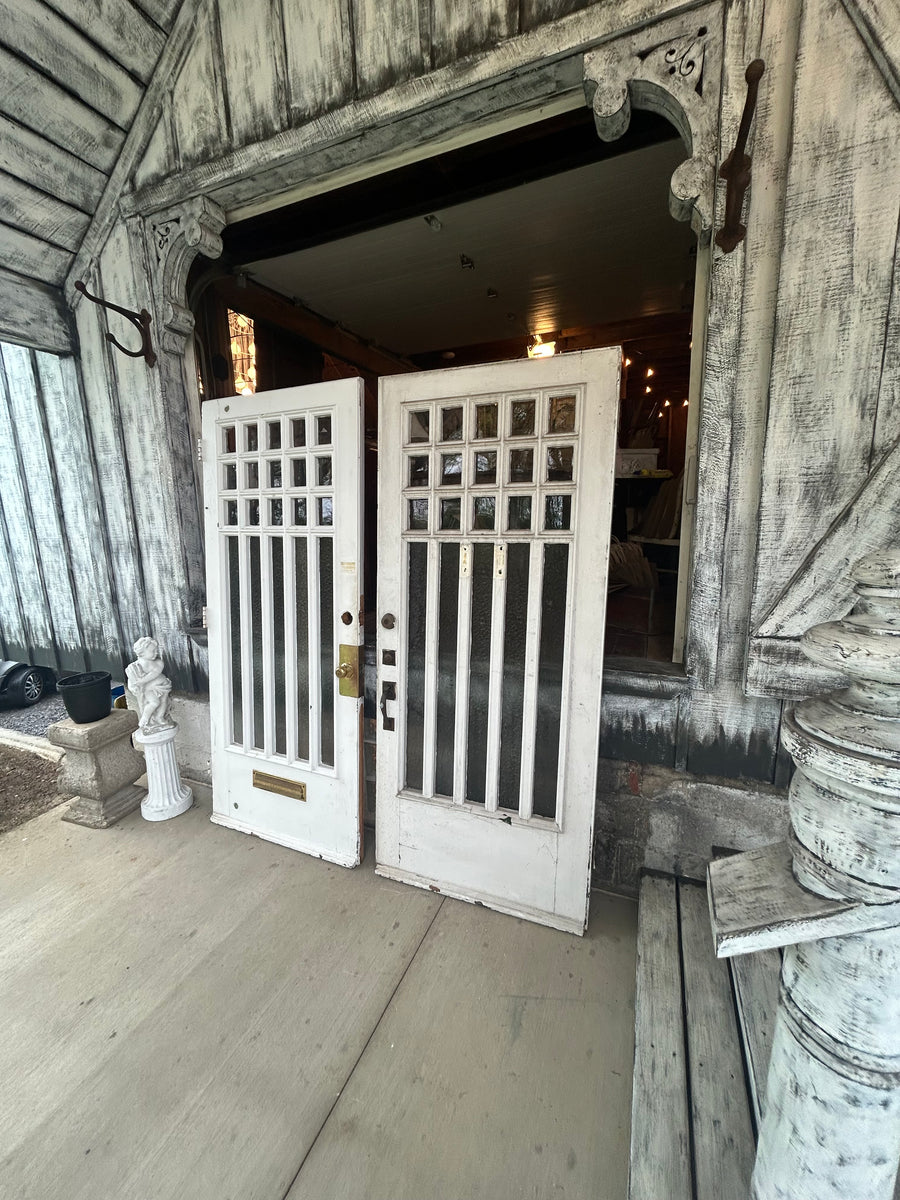 Antique Entry Doors with Original Florex Glass – attic+earth Home